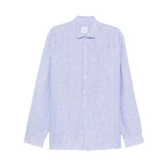 Xacus Gestreiftes Leinenhemd - - Shirts - Herren - Mehrfarbig - 2XL
