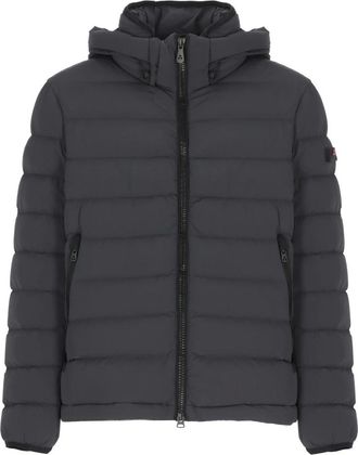 Peuterey Homme, Vestes, Bleu, Taille: L Stretch Canvas Short Down Jacket