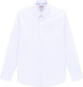 Guess Chemise droite en coton m&eacute;lang&eacute;