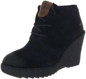 Tommy Jeans Hilfiger Denim Gill 1, chaussure a talon compense femme - Noir (Washed Black) 40 EU