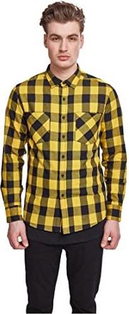 Urban Classics Checked Flanell Shirt Chemise, blk/Honey, XL Homme