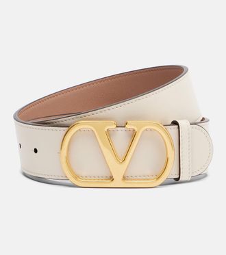 Valentino Garavani Ceinture VLogo r&eacute;versible en cuir