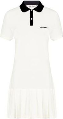 Miu Miu Robe polo en piqu&eacute; de coton