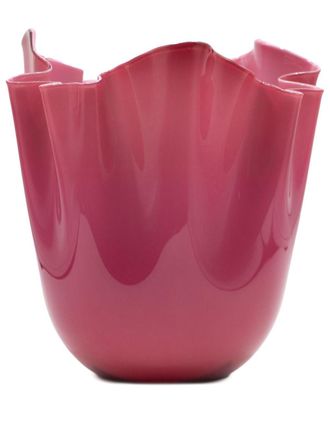 VENINI Asymmetrische Glasvase - Rosa