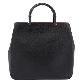 Gucci Sac cabas en cuir Pre-owned - Femme - Pre-owned - Noir - Taille: ONE Size