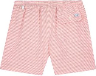 Maison Labiche Short de bain ray&eacute; Grand Cru &agrave; logo brod&eacute;