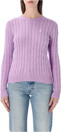 Ralph Lauren Femme, Pulls, Violet, Taille: 40 FR Julianna Cable-Knit Sweater