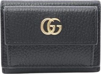 Gucci Portefeuille Tri-fold Pre-owned - Femme - Pre-owned - Noir - Taille: ONE Size