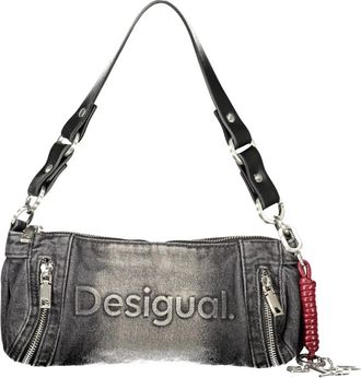 Desigual Sac Zarauz Denim avec Logo Partiel - Femme - Sacs - Noir - Taille: ONE Size