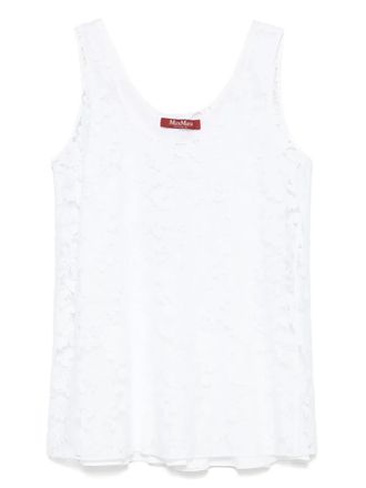 Max Mara haut à détails en dentelle - Blanc