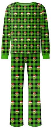 Generic Le Grinch Pyjama Noel Famille De Grinch Coton Noël Deguisement Assorti Couple Pull Hiver Garcon Enfant Femme Bebe The Vetement Costume Ensembles Chaud