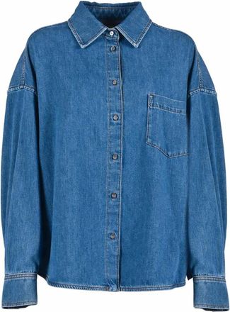 Max Mara Femme, Blouses et Chemises, Bleu, Taille: 36 FR Camicia Foggia