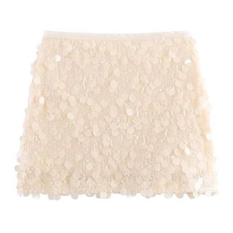 Generic Jupe &agrave; paillettes pour femme - Jupe courte &agrave; paillettes - Sexy - Jupe &agrave; paillettes - Ligne A - Jupe &agrave; paillettes - Jupe de f&ecirc;te - Costume de carnaval 