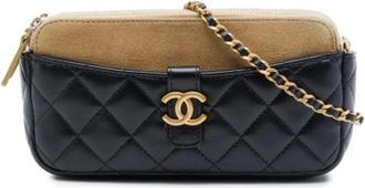 Chanel Porte-t&eacute;l&eacute;phone Pre-owned - Femme - Pre-owned - Noir - Taille: ONE Size