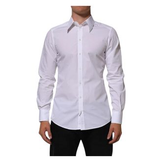 Dolce & Gabbana Wei&szlig;e Baumwoll Martini Herren Formelles Hemd - - Shirts - Herren - Wei&szlig; - M