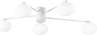 Ideal Lux Ideal Lux - hermes 5-flammige 90-cm-Kugel-Deckenleuchte in Wei&szlig;
