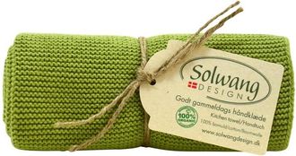 Solwang K&uuml;chentuch Moosgr&uuml;n gestrickt Geschirrtuch Handtuch Baumwolle