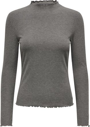 Only Damen Onlemma L/S High Neck Top Noos JRS Langarmshirt, Plum Kitten,XS