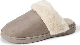 Amazon Essentials Damen Kuschelige Hausschuhe Aus Kunstfell, Grau, 39.5 EU