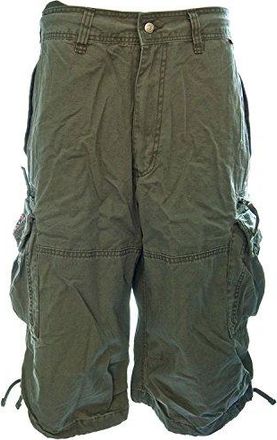 Escentric Molecules Cargo 45056 Bermuda 3/4 pour homme de qualité supérieure, olive, M