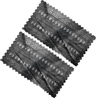 Hemobllo Festliche Tischdecke 2 St&uuml;ck aus Baumwolle mit Spitzenverzierung Rustikale Tischmatte f&uuml;r Esstisch und Hochzeitsfeiern Dekoratives Tischaccessoire im 