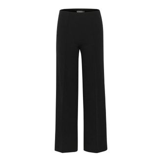 Soaked In Luxury Pantalon Noir Jambe Droite - Femme - Pantalons - Noir - Taille: 40 FR