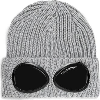 C.P. Company C.p. Company, Homme, Accessoires, Gris, Taille: ONE Size Extrafine Merino Wool Goggle Beanie