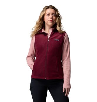 Columbia Benton Springs Damen-Fleecejacke mit durchgehendem Rei&szlig;verschluss, Weinrot, Gr&ouml;&szlig;e XS