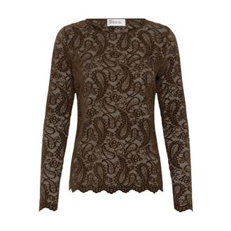 MY ESSENTIAL WARDROBE Mwsalvi Spitzenbluse - - Blouses & Shirts - Damen - Braun - M