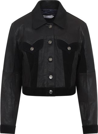 Versace Blouson En Cuir - Noir