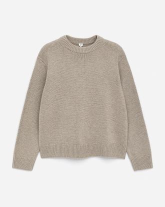 Arket Pullover Aus Schwerem Wollstrick -Beige