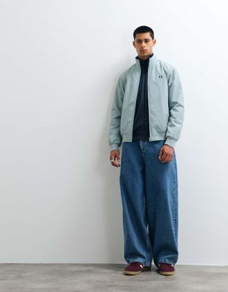 Fred Perry veste zipp&eacute;e Brentham bleu p&acirc;le