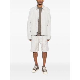 Rick Owens Cotton Zip-Up Jacket - White