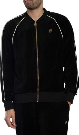 Fila Fell-Veloursjacke, Schwarz