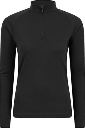 Mountain Warehouse Haut Thermique à Manches Longues Femmes Talus - Léger, Respirant, Entretien Facile - pour Temps Froid, Hiver Noir 44