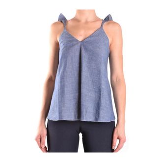 Dondup &Auml;rmelloses Top - - Tops - Damen - Blau - S