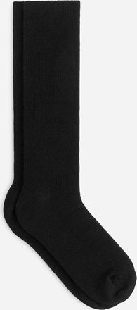 Arket Gerippte Socken Aus Wollmischung -Schwarz