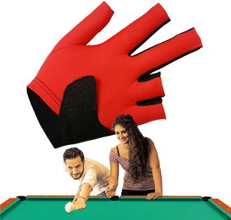 Generic Billardhandschuh | Beliebte Gr&ouml;&szlig;e Mit Fingerfreier &Ouml;ffnung,Atmungsaktiver Queue Handschuh Linke Hand | F&uuml;r M&auml;nner Frauen Spieler Billard Queue Sport T