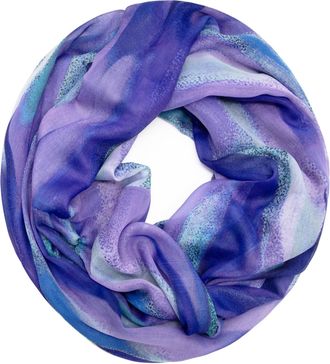 Glamexx24 Damen Loop Schal Sommer Schlauchschal Farbverlauf Rundschal Leicht Loopschal Halstuch