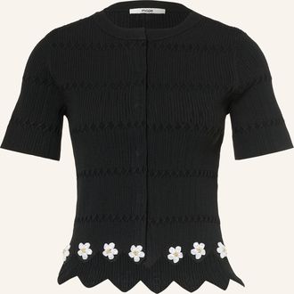 Maje Strickjacke Mit Schmuckperlen schwarz