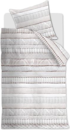 Riviera Maison Rivi&egrave;ra Maison Baumwoll-Bettw&auml;sche-Garnitur Coziness Farbe Off-White, Gr&ouml;&szlig;e 135x200+80x80