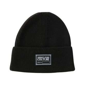 Versace Jeans Couture Femme, Accessoires, Noir, Taille: ONE Size Logo Knit Beanie