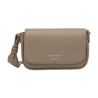 Emporio Armani Sac bandouli&egrave;re &agrave; logo imprim&eacute; - Femme - Sacs - Brun - Taille: ONE Size