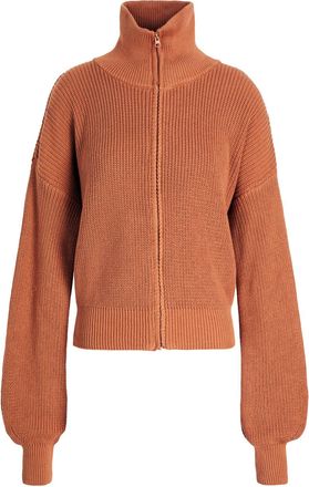 8 by YOOX RIBBED KNIT ZIPPED CARDIGAN
