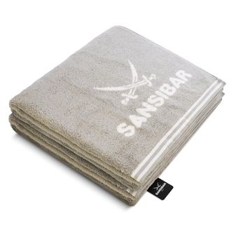 Sansibar Duschtuch 2er Set 80x150 cm 100% Baumwolle Handtuch Doubleface Frottiertuch Zweifarbig Taupe/Sand