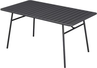 Vente-Unique Table de jardin L.200 cm en m&eacute;tal - Gris anthracite - MIRMANDE de MYLIA
