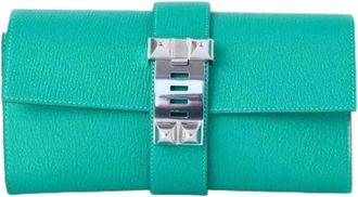 Herm&egrave;s Pre-owned Medor Clutch - Femme - Pre-owned - Vert - Taille: ONE Size
