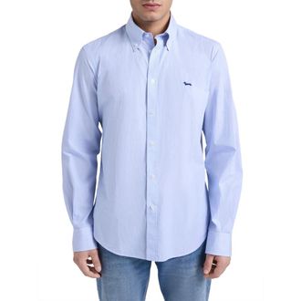Harmont & Blaine Homme, Chemises, Bleu, Taille: 2XL Chemise &agrave; micro-rayures coupe droite