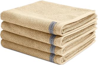 ROSS 4 teiliges Frottier-Set - Selection Bio-Baumwolle (4 X Handtuch im Set) - 540 g/m2 - Baumwolle - Frottee - saugstark - weich und flauschig - Sand