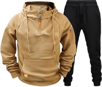 Generic Surv&ecirc;tement Homme &agrave; Capuche,Ensemble Jogging Homme 2 Pi&egrave;ces Sweat-Shirt &Agrave; Capuche Et Pantalon V&ecirc;tement De Sport Casual Mode Surv&ecirc;tement Homme Ensemble